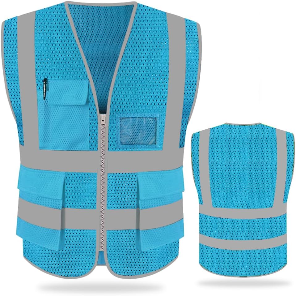 Amazon.com: FEimaX High Visibility Safety Vest Mesh Reflective Work ...