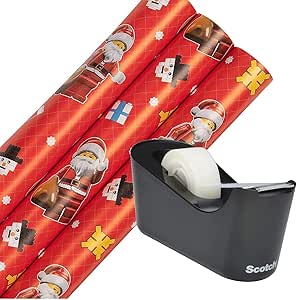 Kids Wrapping Bundle: 3 Rolls of Hallmark Lego Wrapping Paper with ...