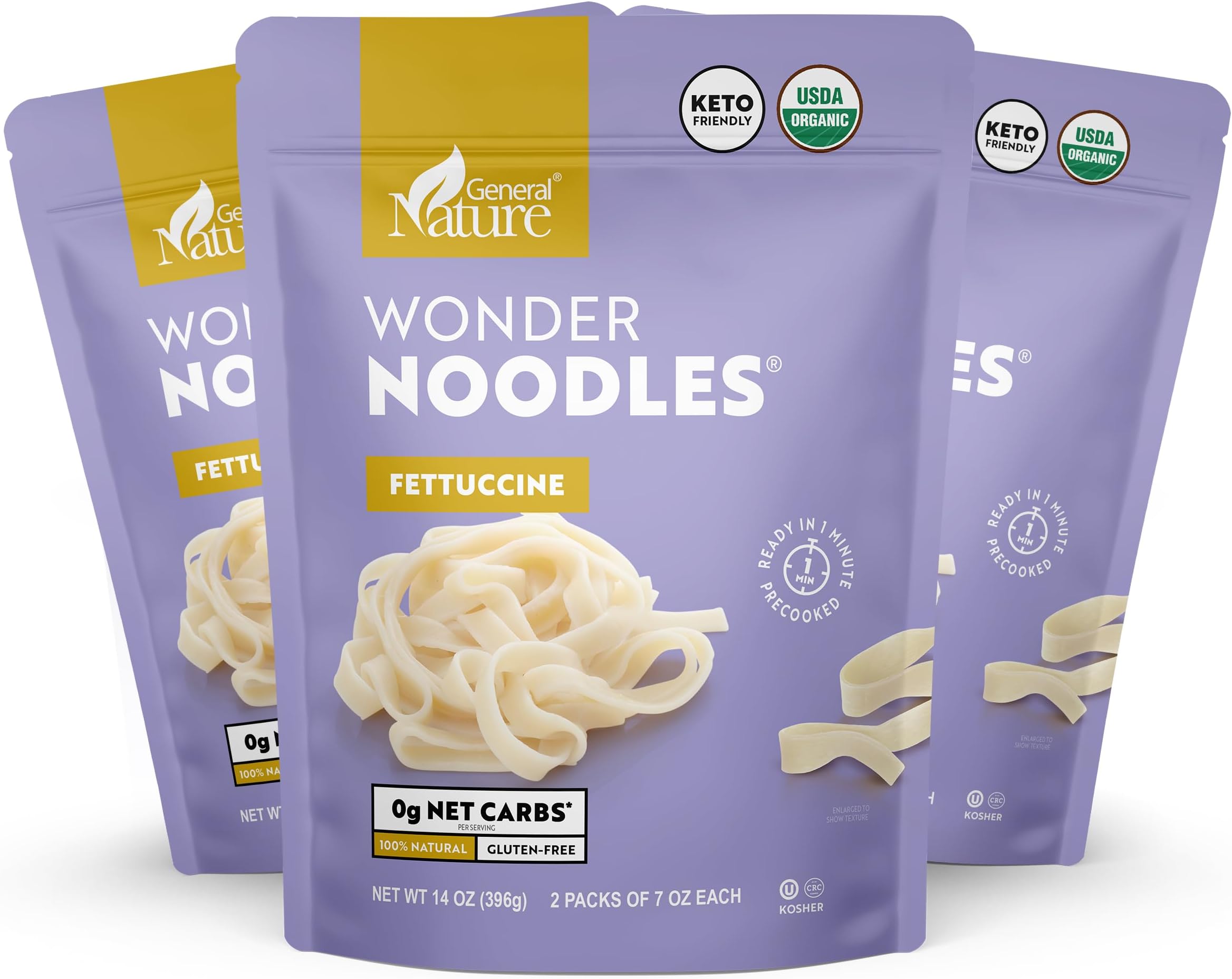Amazon.com : Wonder Noodles Keto Pasta - Fettuccine - Zero Carbs ...