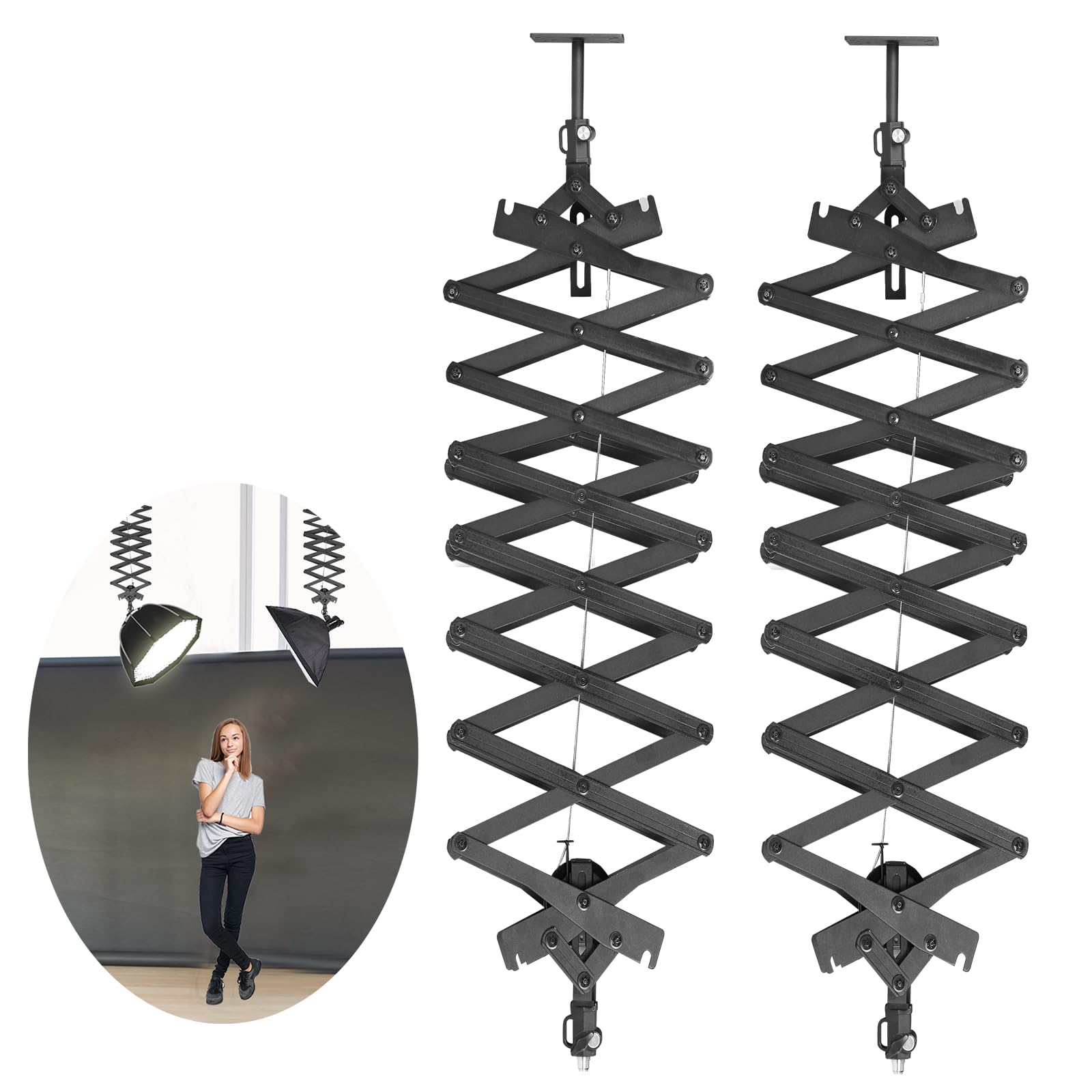 GSKAIWEN 2M/78.7inch Drop Pantograph for Photography Studio Ceiling ...