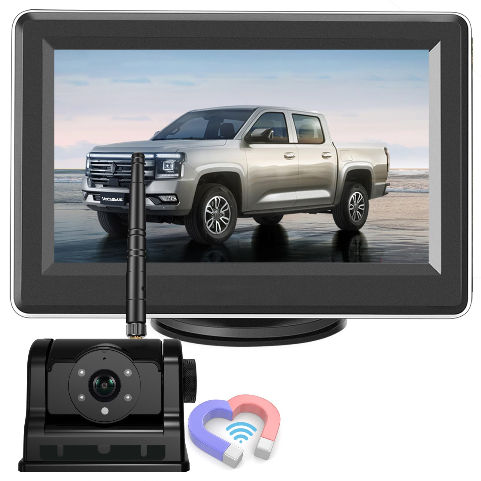 Amazon.com: Wireless Backup Camera WM2 Magnetic Trailer Hitch Rear View ...