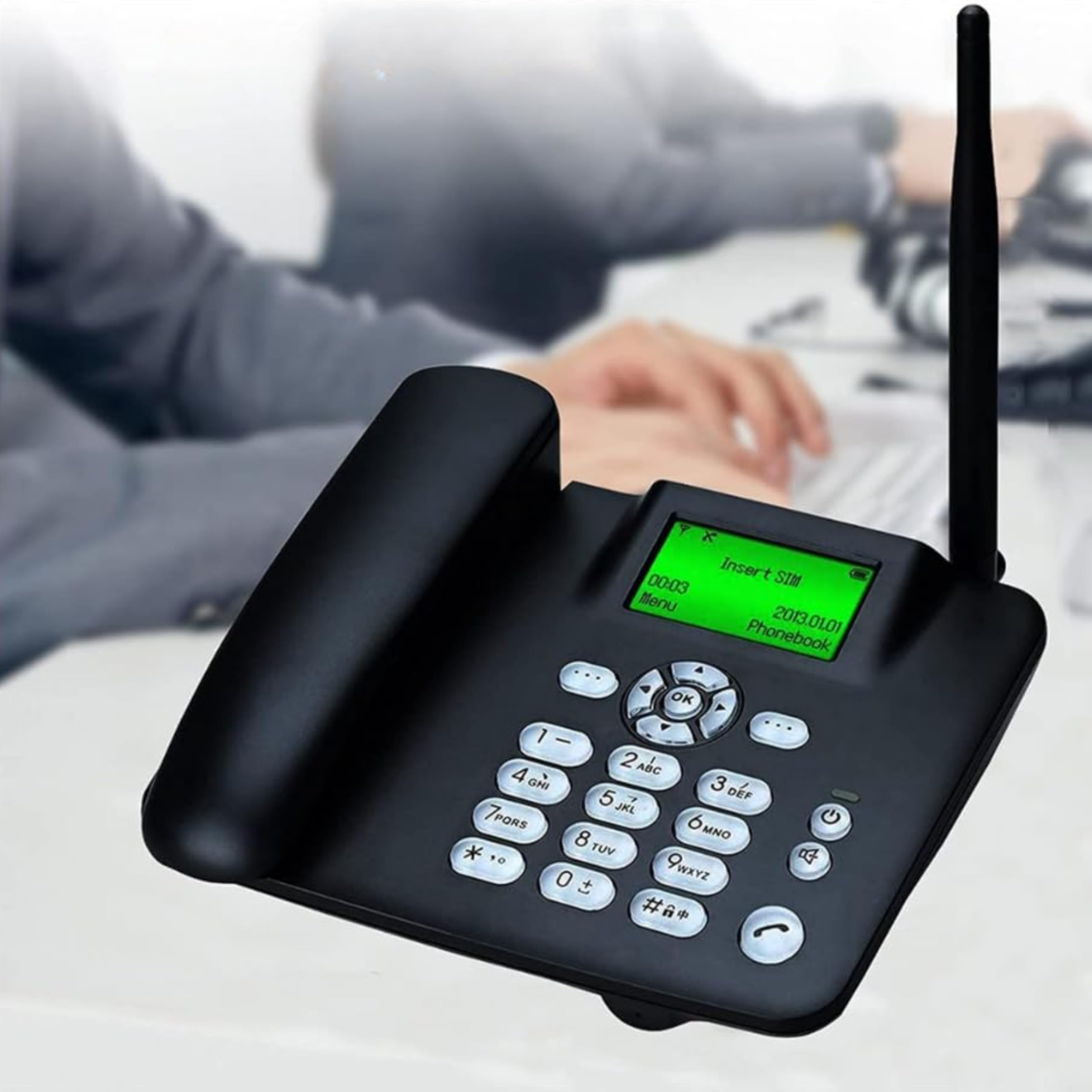 For Dual Sim F1+ GSM Fixed Wireless Corded & Cordless Landline Phone ...