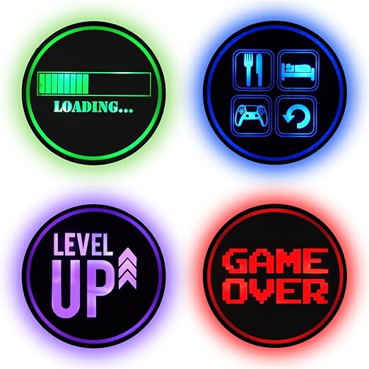 Amazon.com: Gaming Coasters by Dreamcontroller USB Rechargeable LED ...