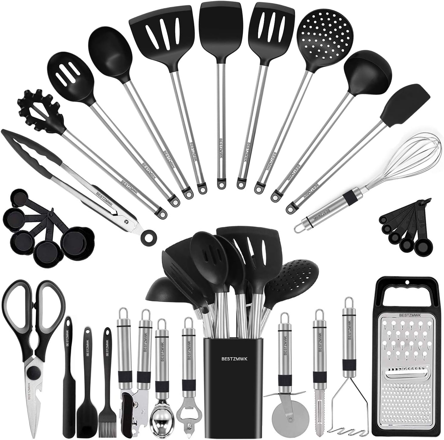 Amazon.com: Home Hero 32 Pcs Stainless Steel Kitchen Utensils Set ...