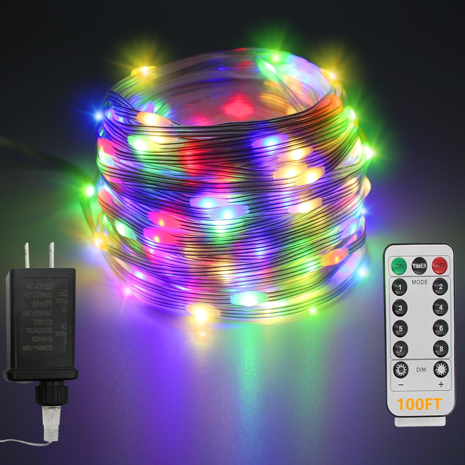Amazon.com: GLPE LED Rope Lights Outdoor, 100Ft 300 LED Multicolor ...