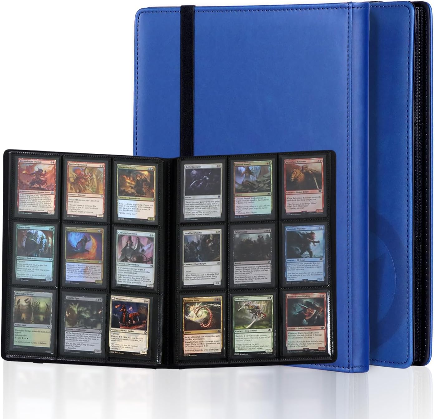 Amazon.com: Trading Card Binder 9 Pocket, PU Cover Card Collection ...
