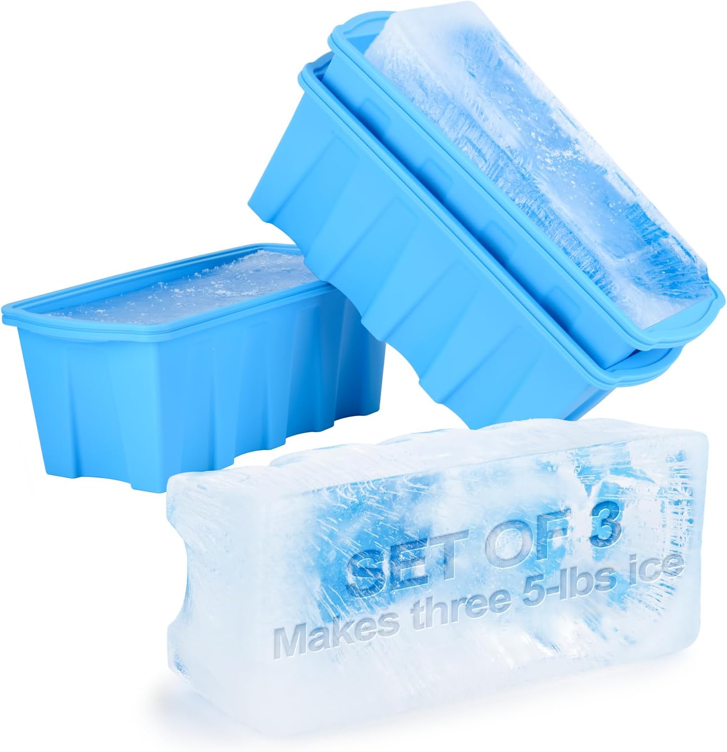 Amazon.com: Plunge Lab Extra Large Ice Block Mold, 2-Pack, 8lb Ice ...