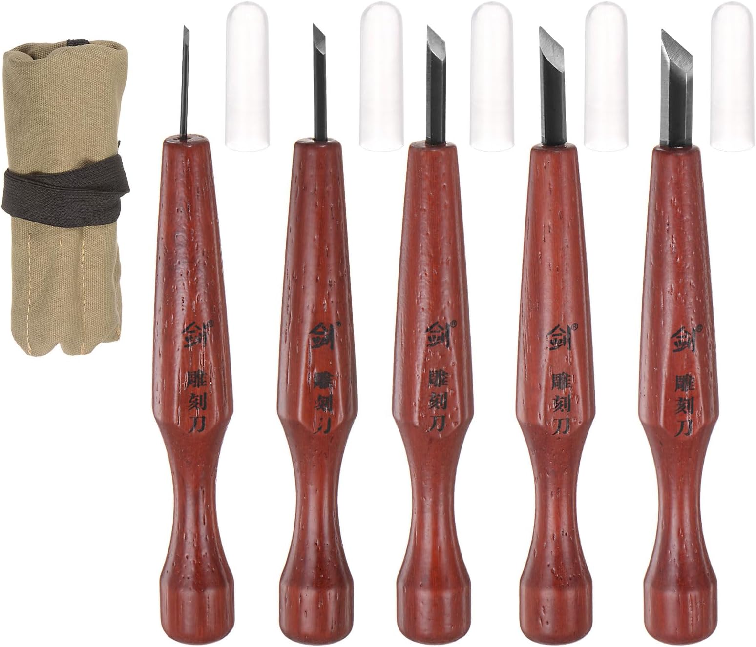 Amazon.com: HARFINGTON 5pcs Wood Carving Knife Set Diagonal Knives SKS7 ...