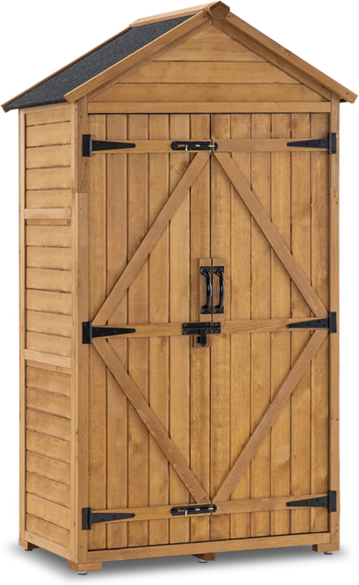 Amazon.com : MCombo Large Outdoor Storage Shed with Lockable Door and 6 ...