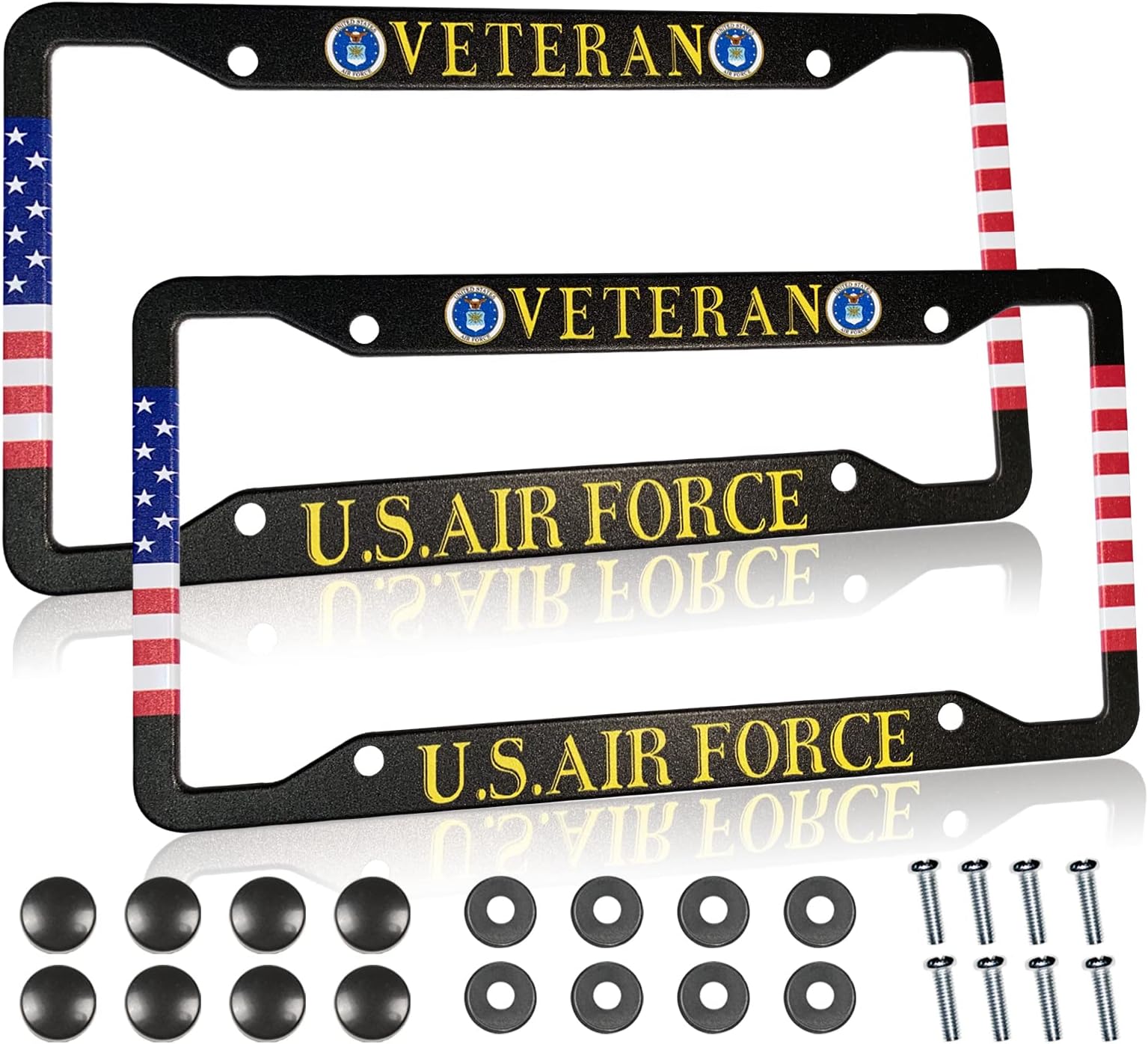 Amazon.com: U.S. Air Force Vietnam Veteran Chrome License Plate Frame ...