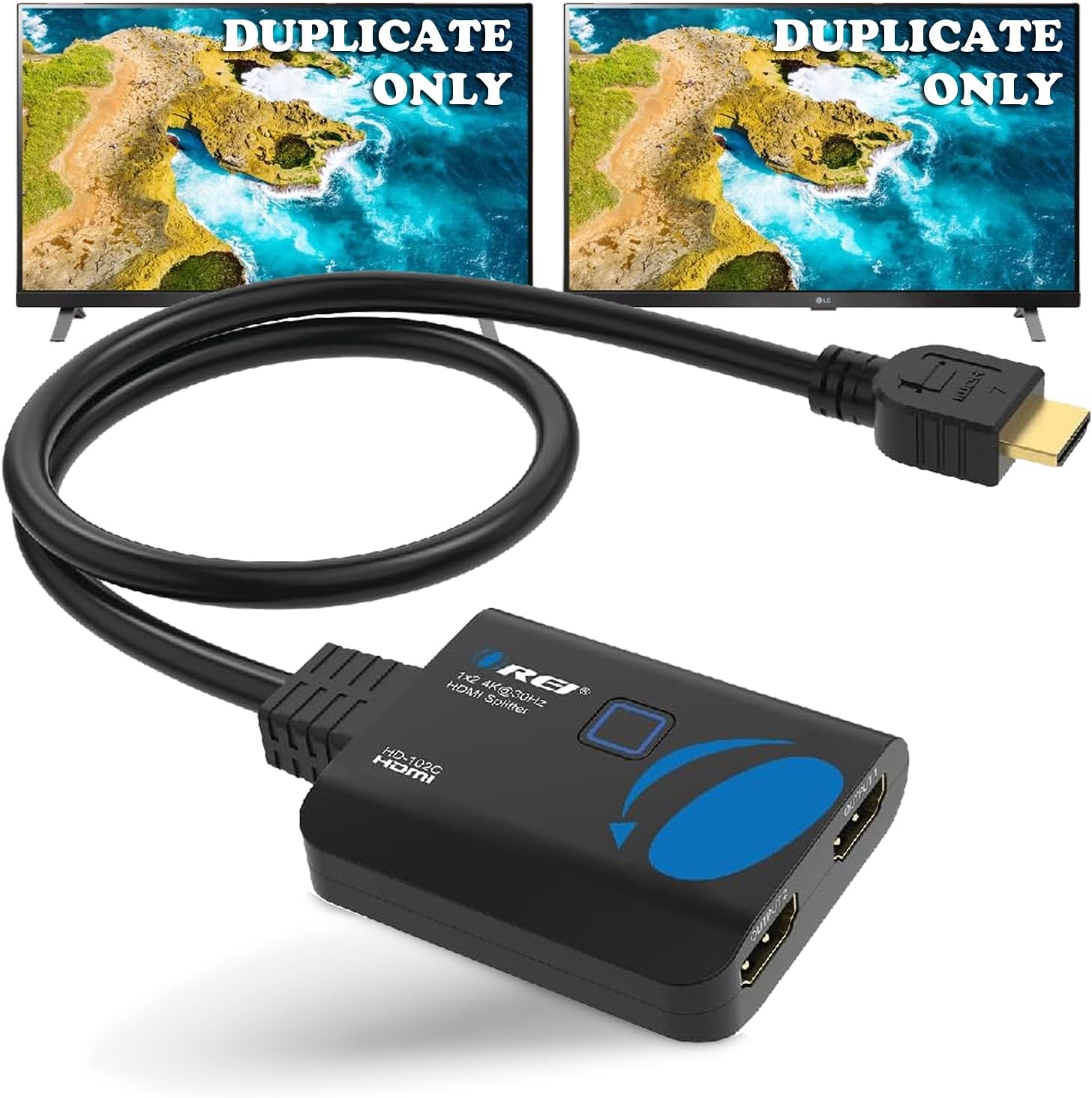 Amazon.com: OREI 4K HDMI Splitter 1 in 2 Out - 1X2 HDMI Splitter for ...