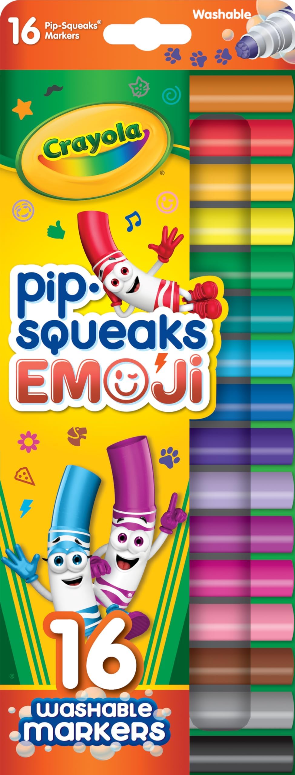 PipSqueaks 16ct Washable Emoji Markers : Amazon.com.au: Toys & Games
