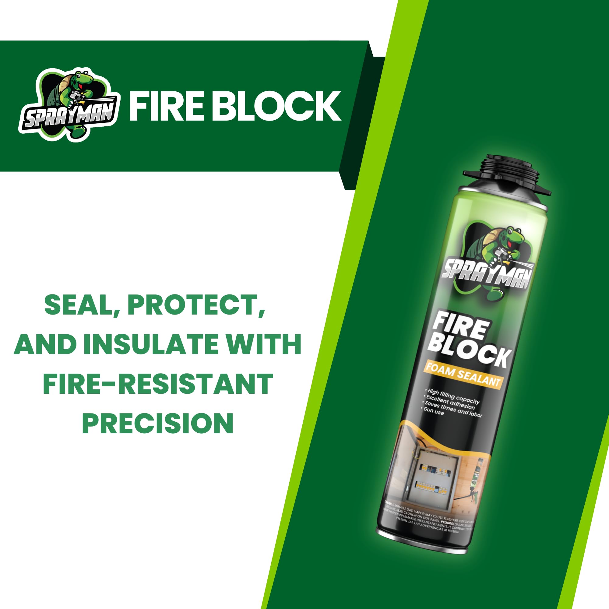 Snapklik.com : Sprayman Orange Fire Block Expanding Spray Foam