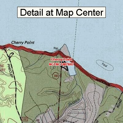 Amazon.com : USGS Topographic Quadrangle Map - Cherry Point, North ...