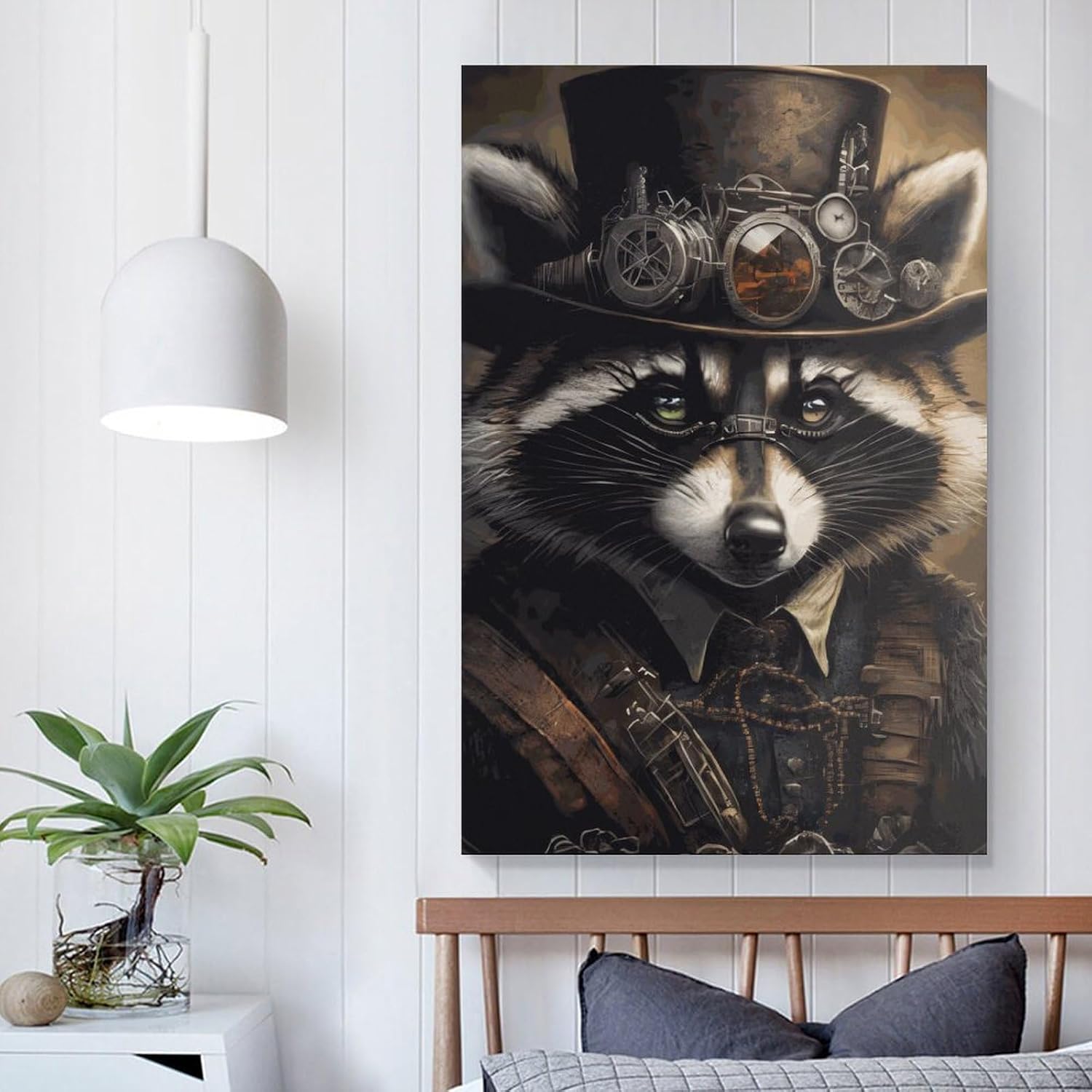 QBIREX Affiche Steampunk Raton Laveur personnalisable sur toile ...