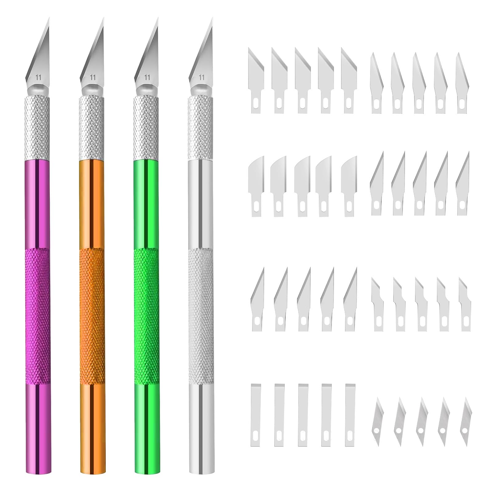 Amazon.com: 4 Exacto Knife & 40 Spare Exacto Knife Blades(#11 etc ...