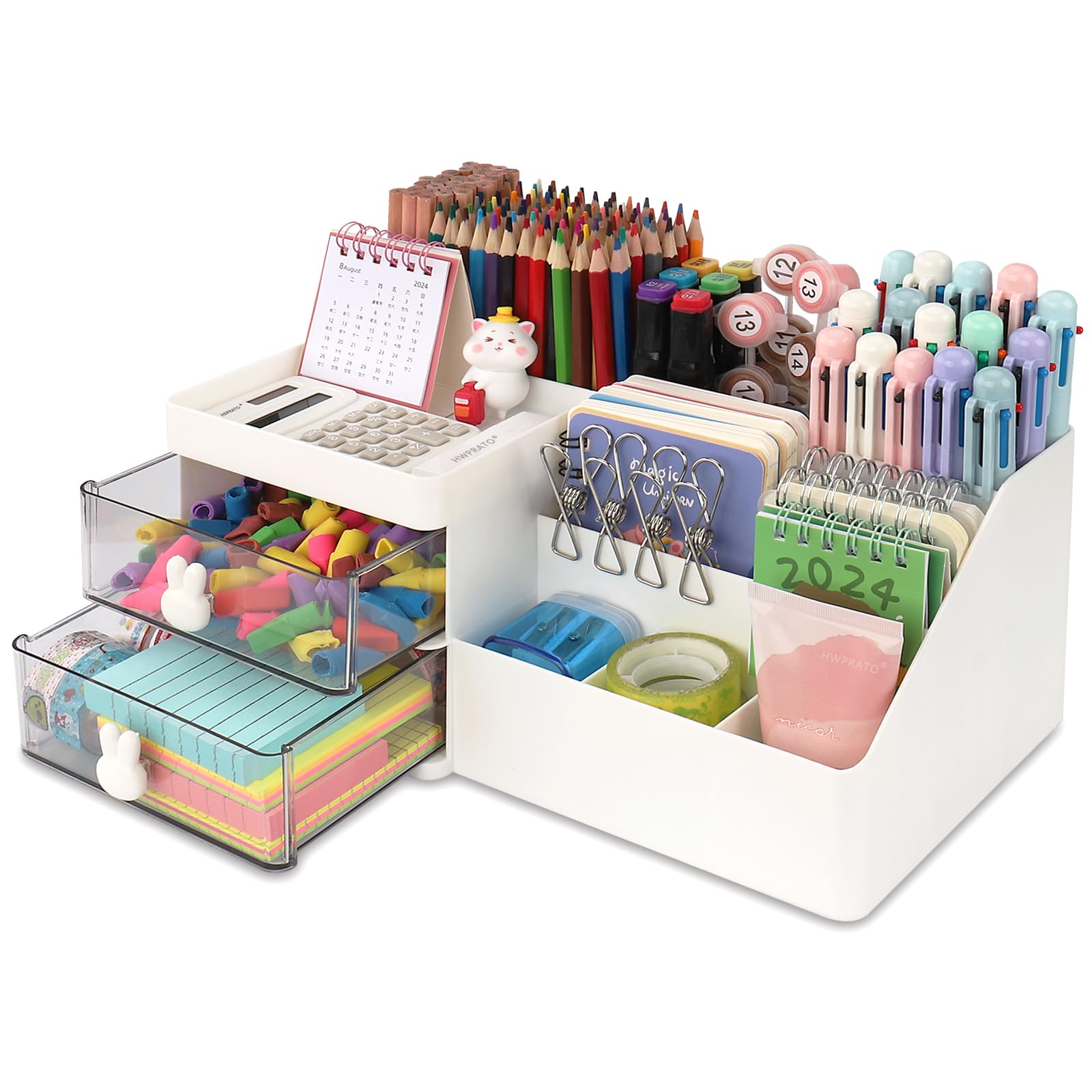 HWPRATO Mini Drawer Organizers Accessories with Compartments and ...