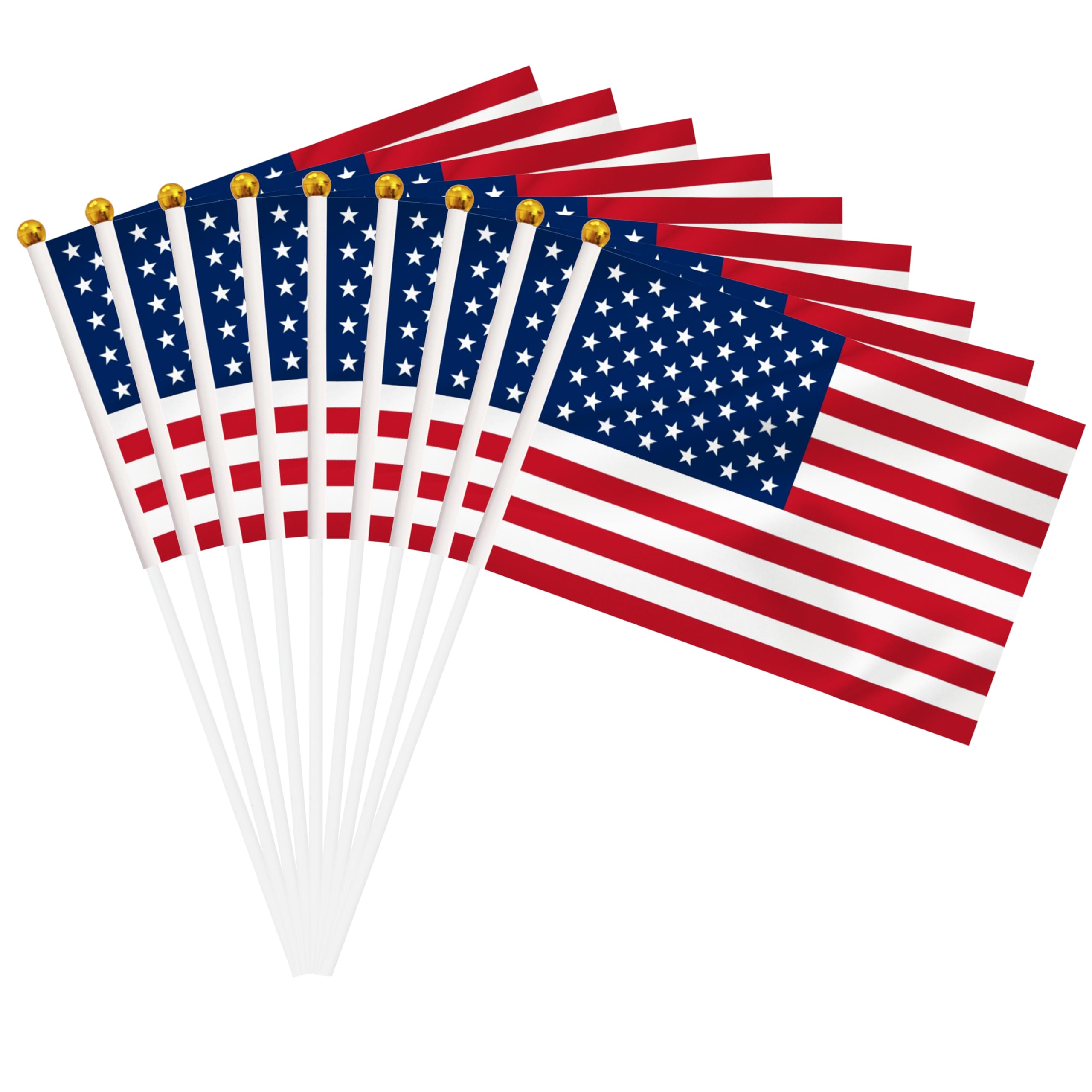 Amazon.com : 50 Pack USA US Hand Held Mini Stick Flags, American Small ...