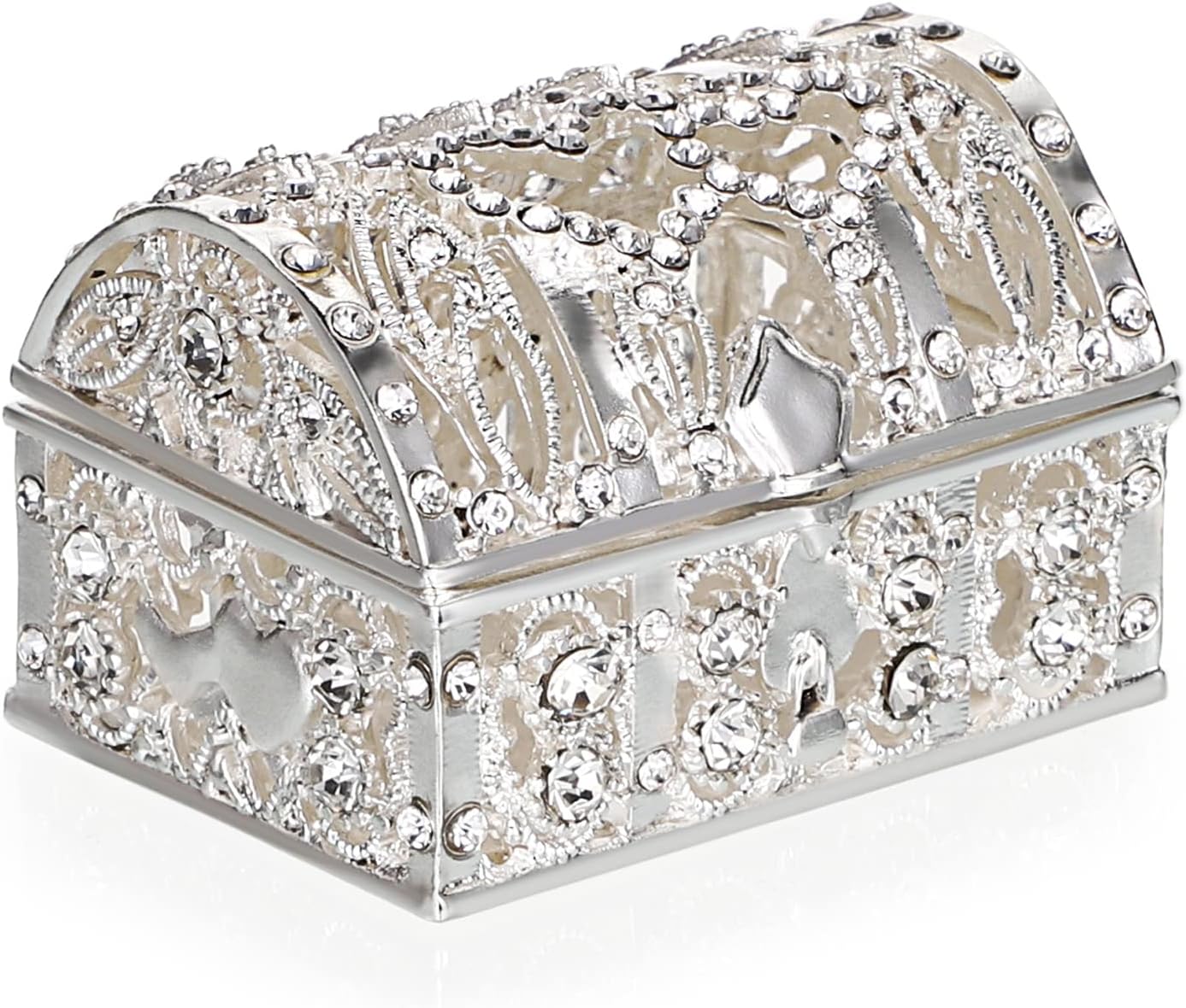 Amazon.com: AVESON Rectangle Antique Metal Jewelry Box Trinket Storage ...