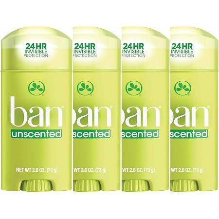 Amazon.com : Ban Original Unscented 24-hour Invisible Antiperspirant, 2 ...
