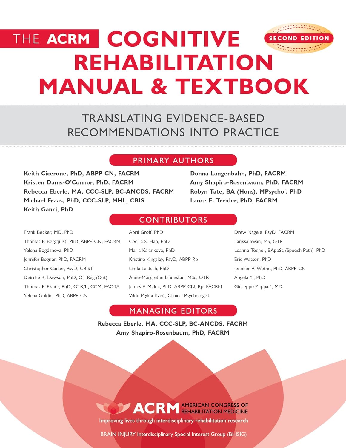 ACRM Cognitive Rehabilitation Manual & Textbook Second Edition: Kristen ...