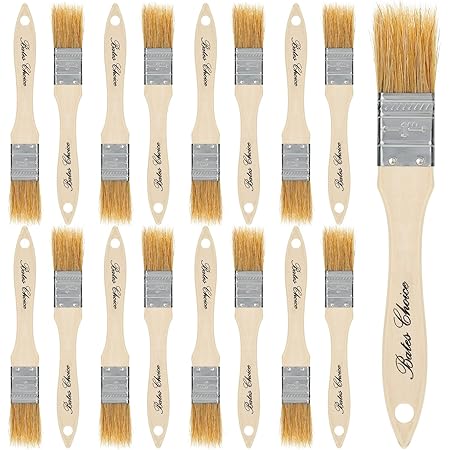 Amazon.com: Bates- Chip Paint Brushes, 1-Inch, 16 Pack, Natural Bristle ...