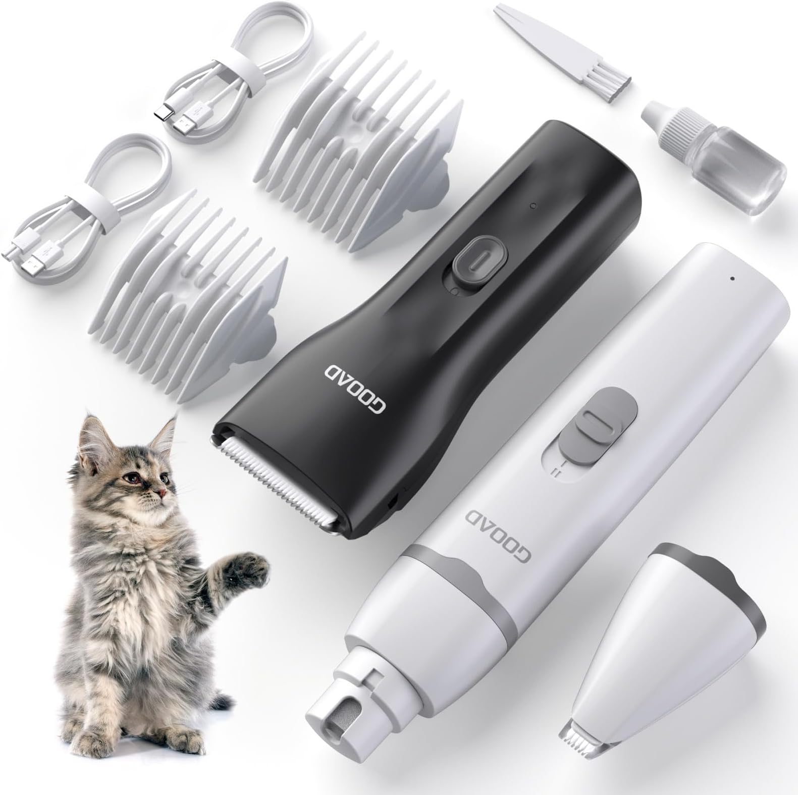 Amazon.com: Gooad Cat Clippers for Matted Hair, Cordless Cat Hair ...