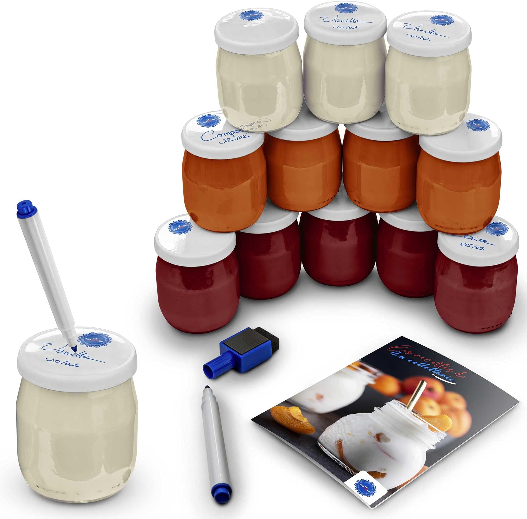 Lactivy | Lot de 20 Pots de yaourt en verre de 142 mL / 125g avec ...