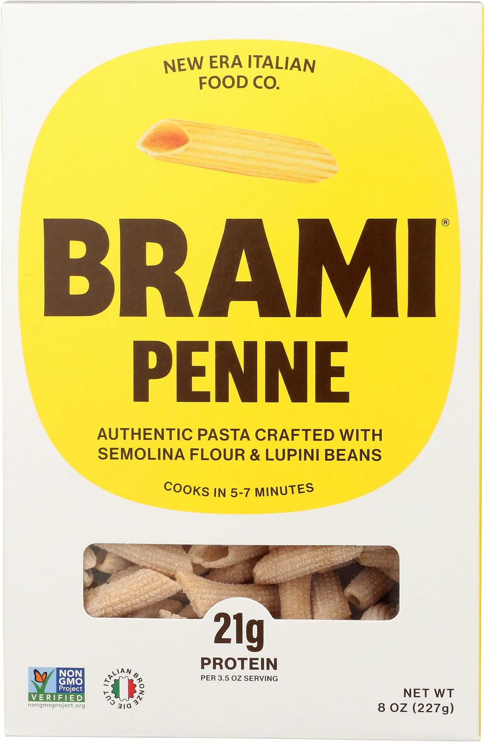 Amazon.com : Brami Lupini Snack Semolina Lupini Penne Pasta, Low Carb ...