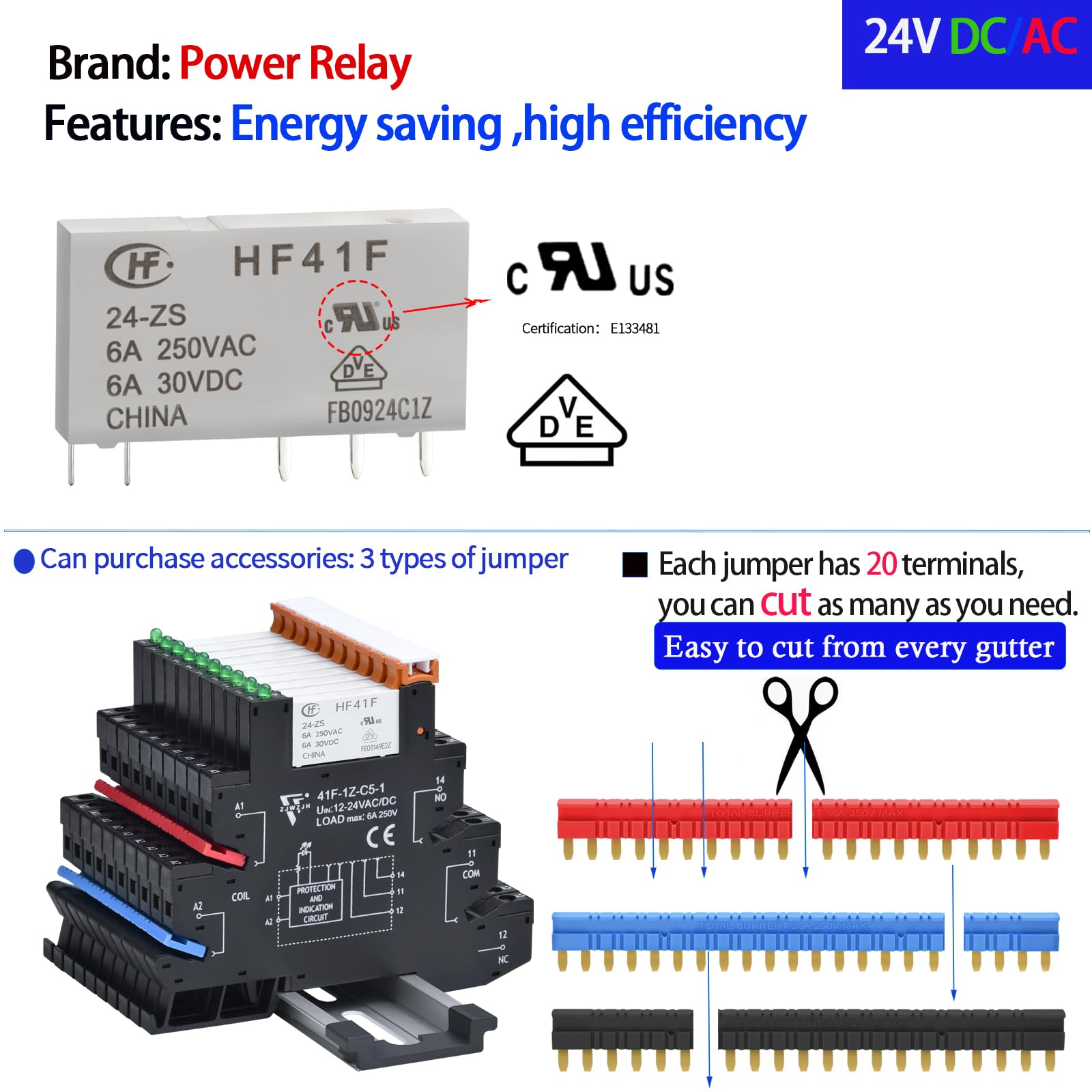 Snapklik.com : 10Pcs Miniature Relay 24V DC, 24V AC 6Amp SPDT