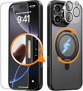 Amazon.com: JUESHITUO 3 in 1 for iPhone 16 Pro Max Case, [with Sensitive Camera Control Capture ...