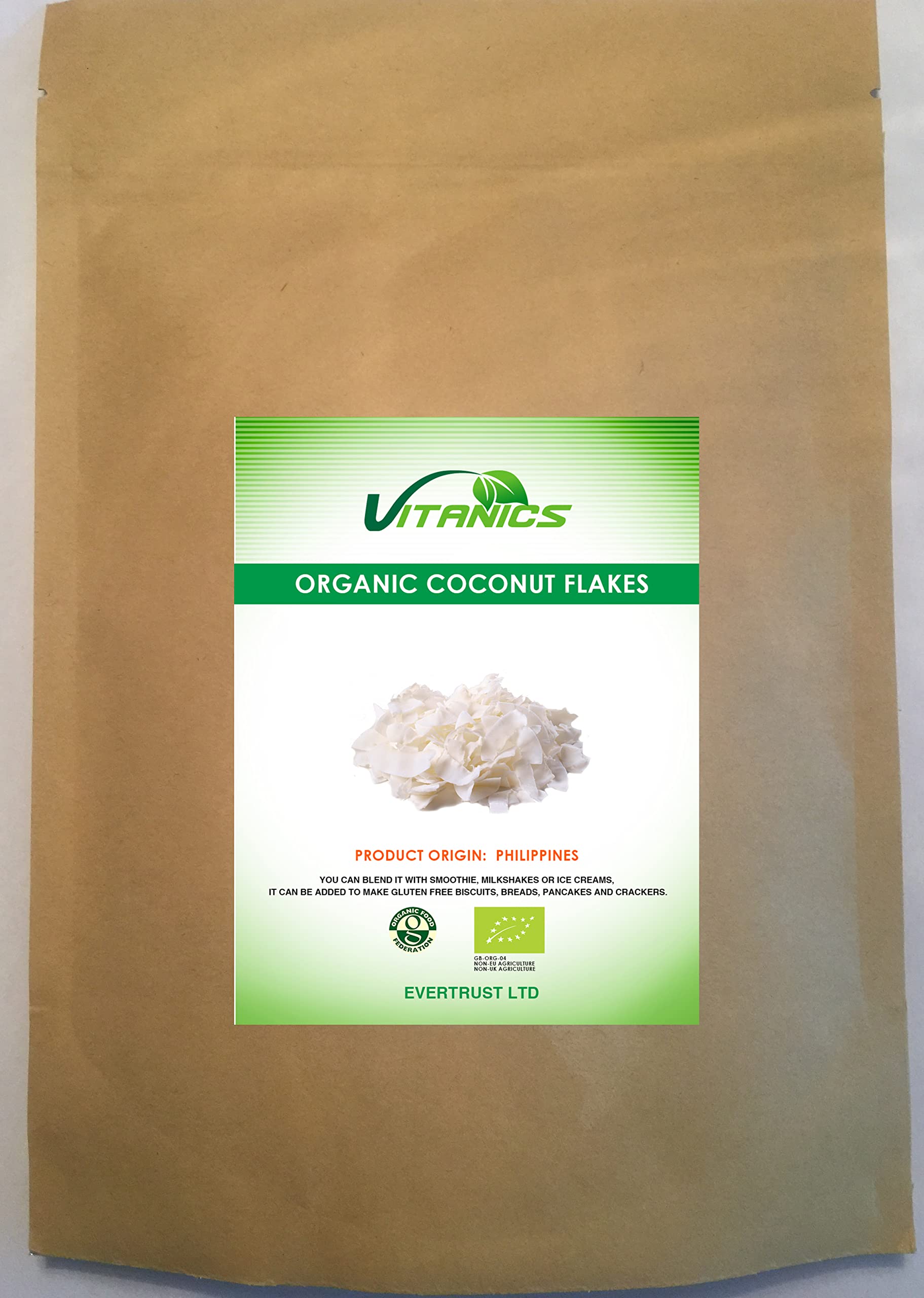 Raw Organic Coconut Flakes (1kg) : Amazon.co.uk: Grocery