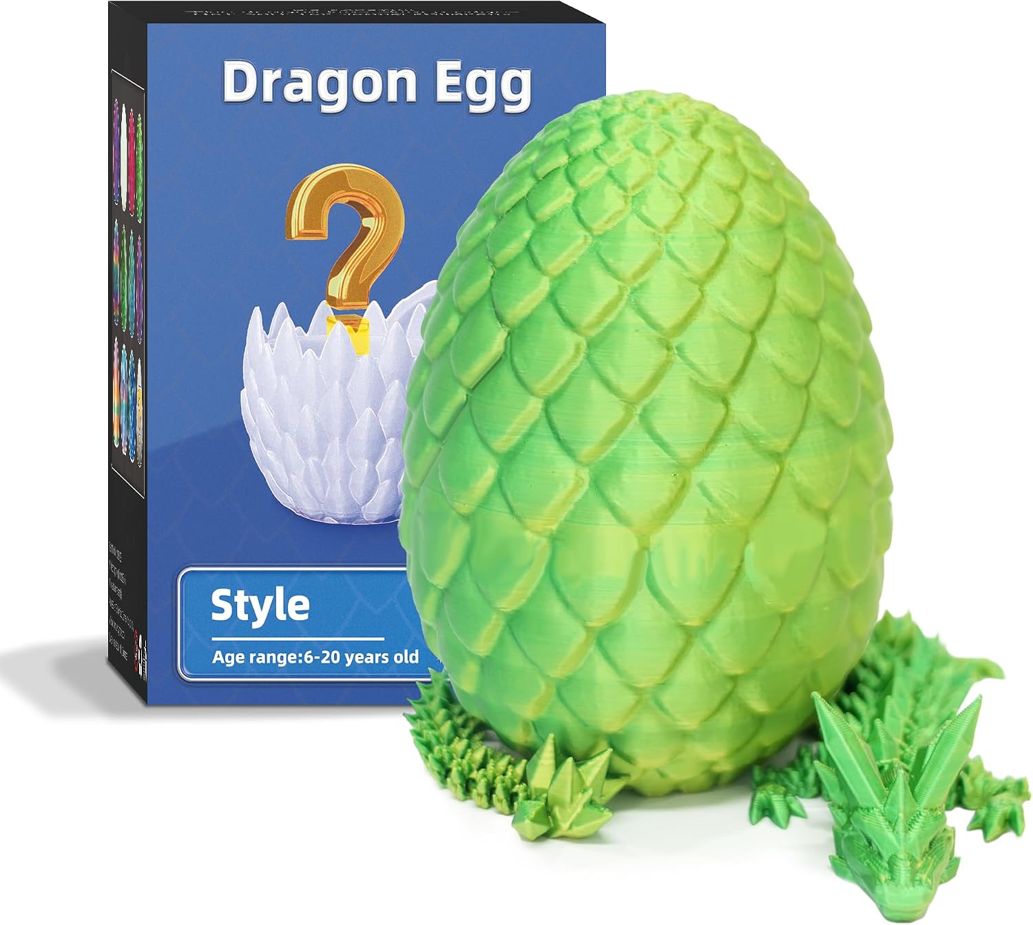 Amazon.com: Flavery Dragon Egg - 3D Printed Egg with Flexible Pearly ...