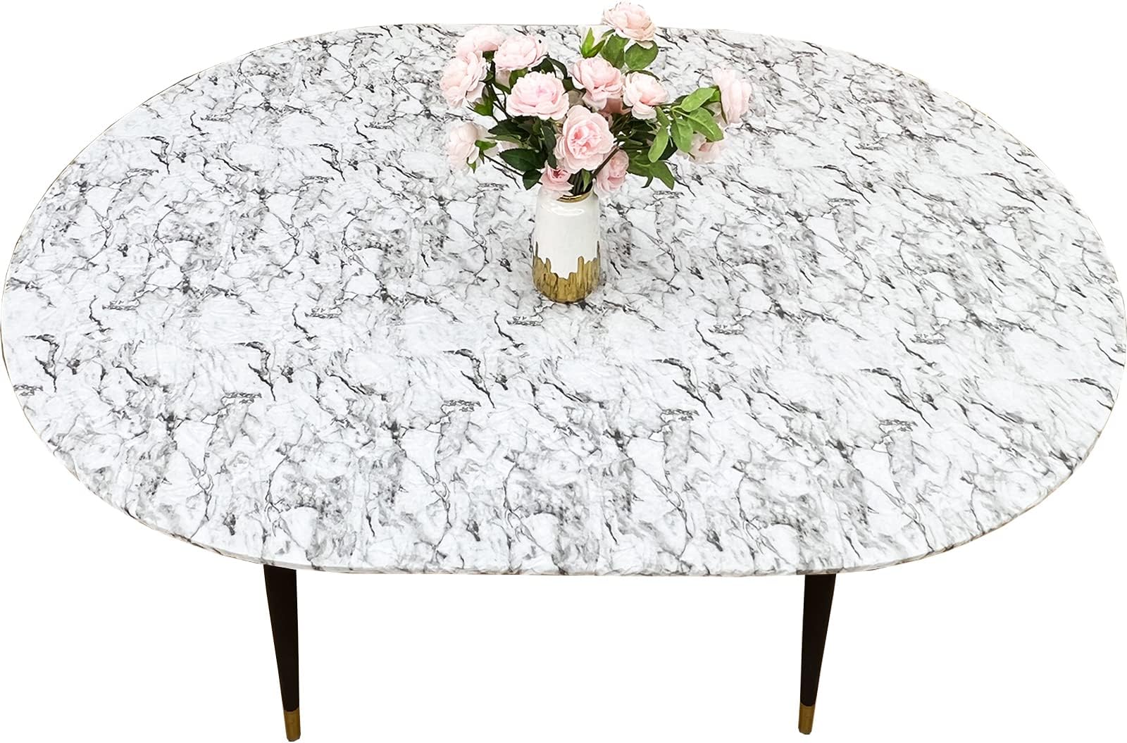 Amazon.com: Miles Kimball Marbled Vinyl Elasticized Table Cover 42" x ...