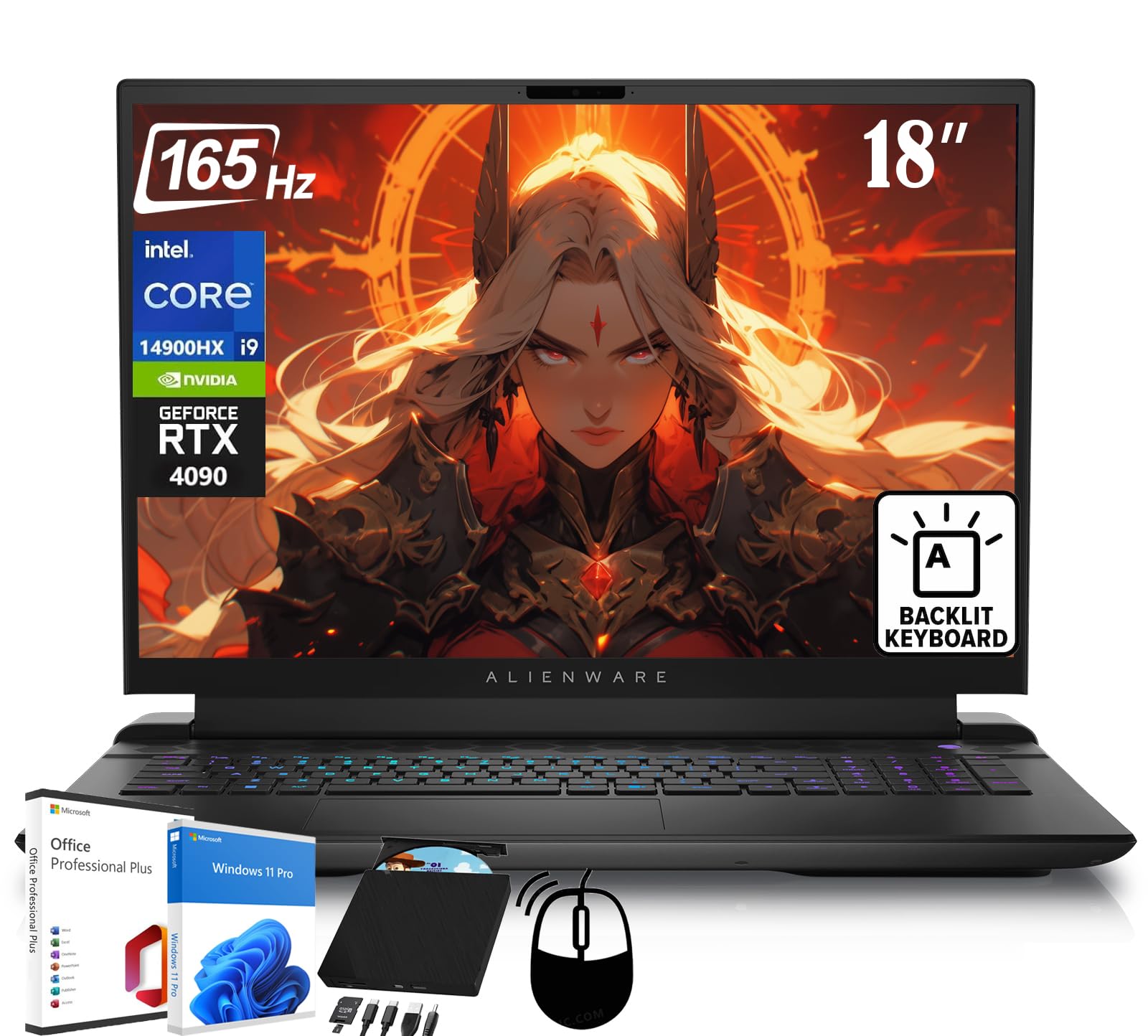 Amazon.com: Alienware M18 R2 Gaming Laptop - 18" QHD+ 165Hz Display ...