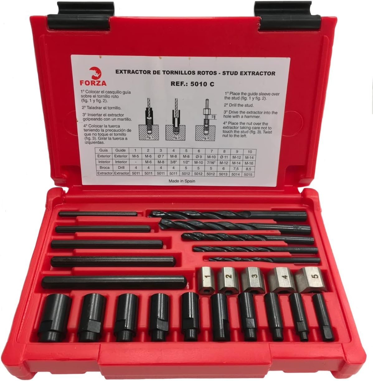 JUEGO DE EXTRACTOR DE TORNILLOS ROTOS MÁS BROCAS : Amazon.es: Bricolaje y herramientas