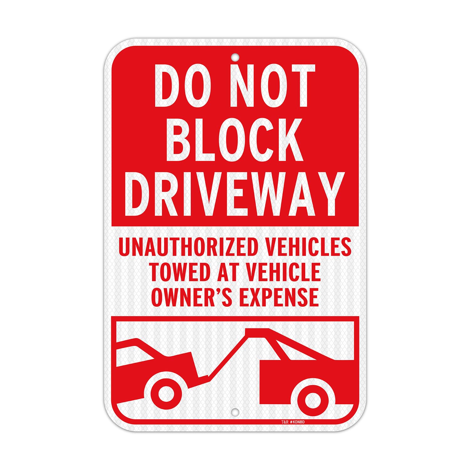 Amazon.com: T&R Large Do Not Block Driveway Signs, Unauthorized ...