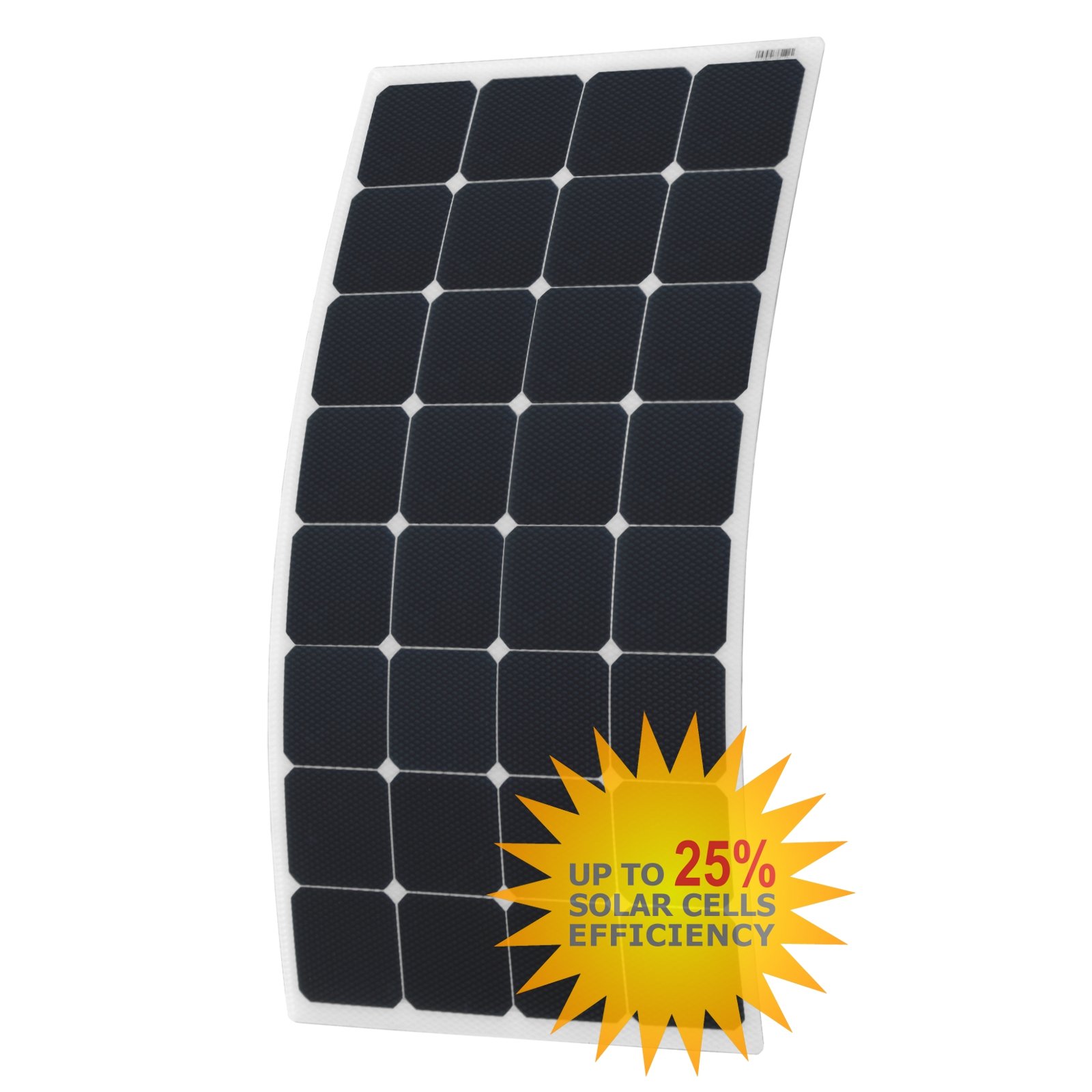 Buy 110W Semi-flexible Solar Panel with Circular Round Rear Junction ...