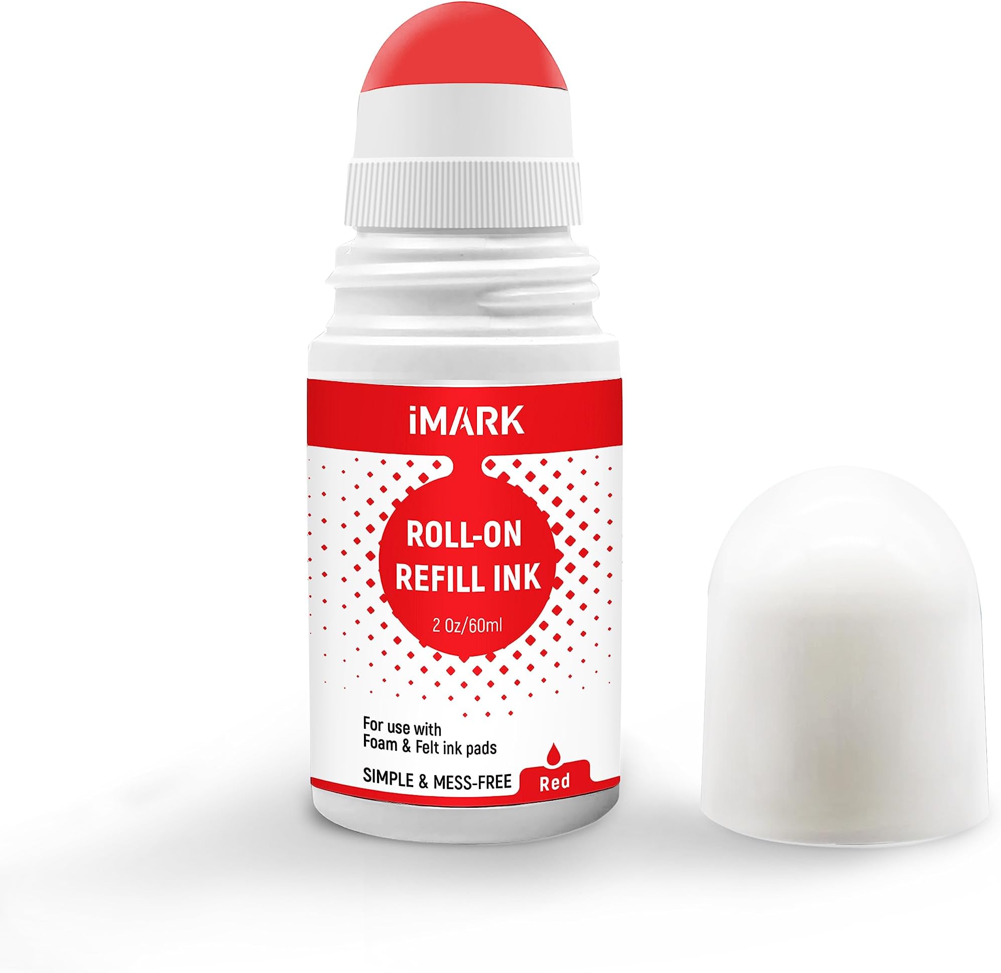 Amazon.com : iMARK Premium Roll-On Ink Refill for Foam and Felt Stamp ...