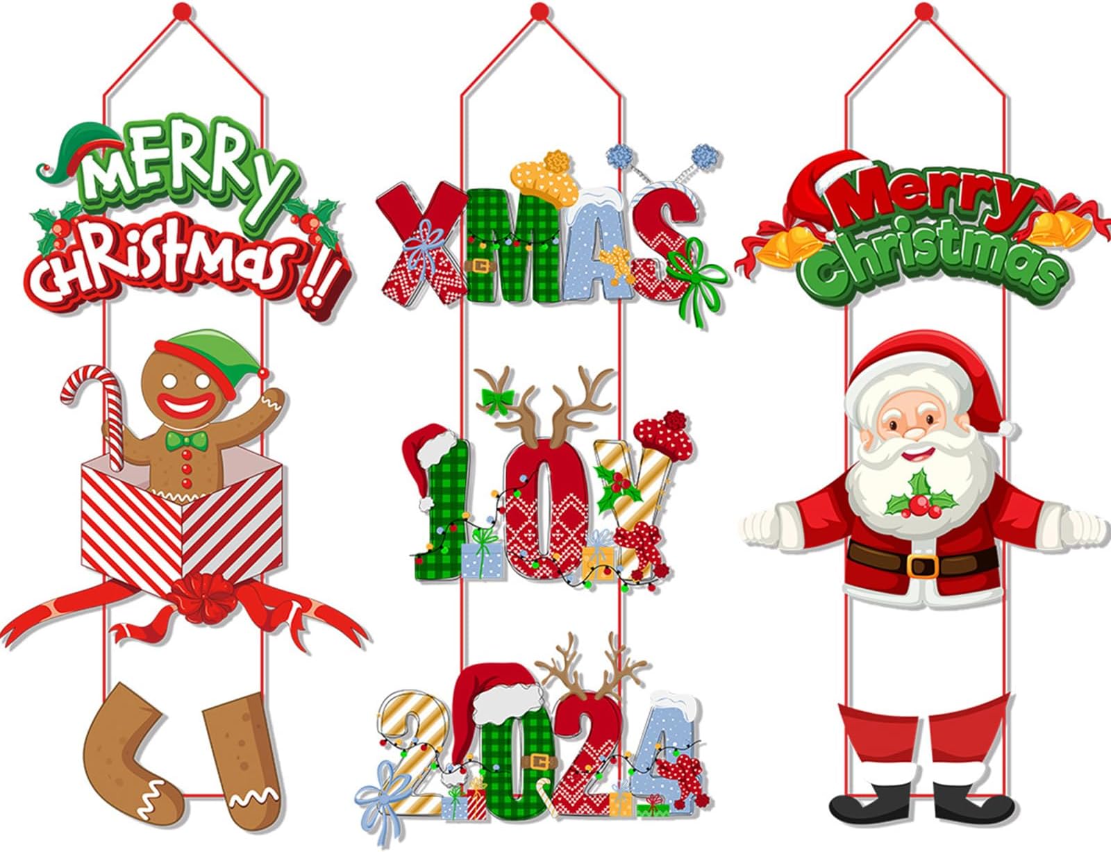 Amazon.com : WTTORDE Christmas Door Hanging Sign，Big Wall Wood Winter ...