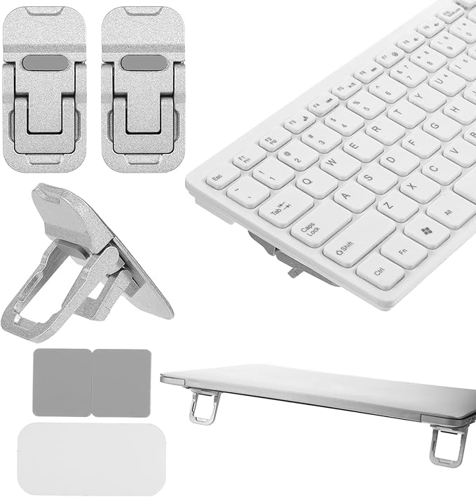 Amazon.com: 2Pcs Keyboard Riser, Portable Computer Keyboard Stand Self ...