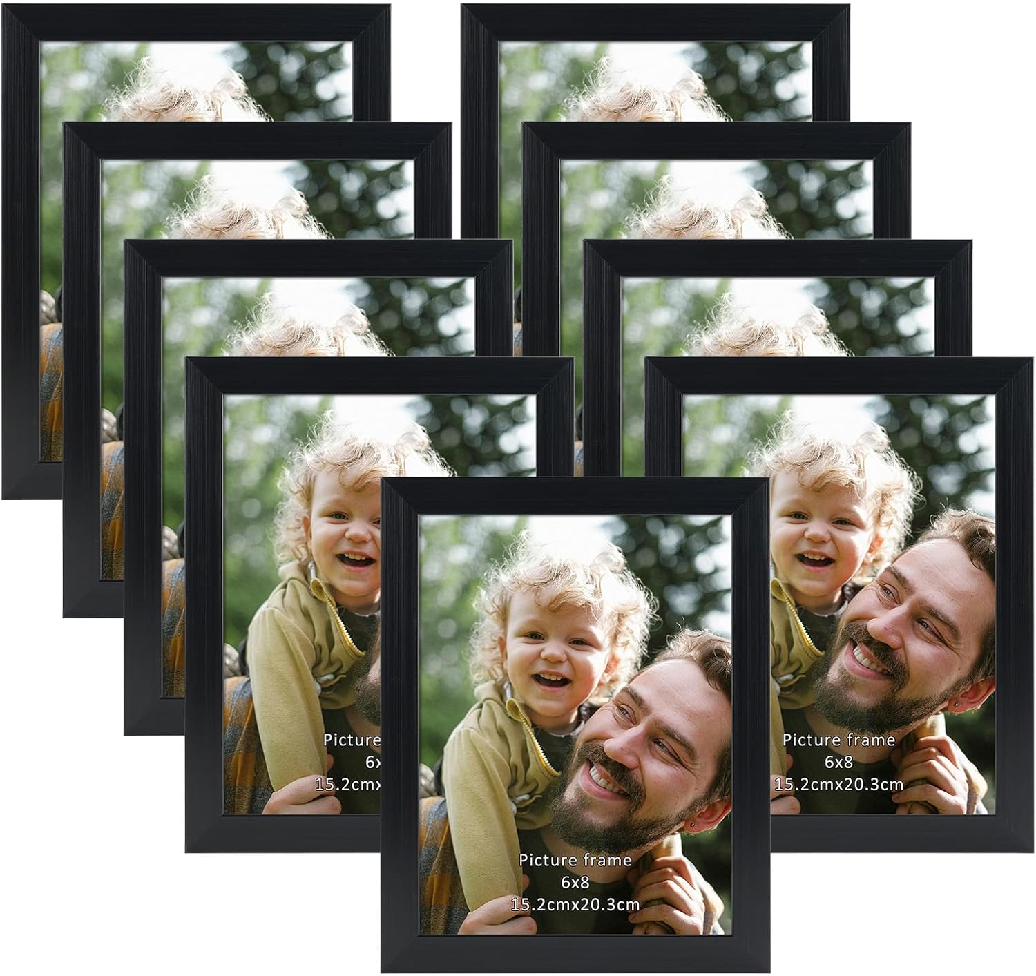 EYMPEU 8x6 Photo Frame, 9 Pack Black 8x6 Picture Frame for Displaying ...