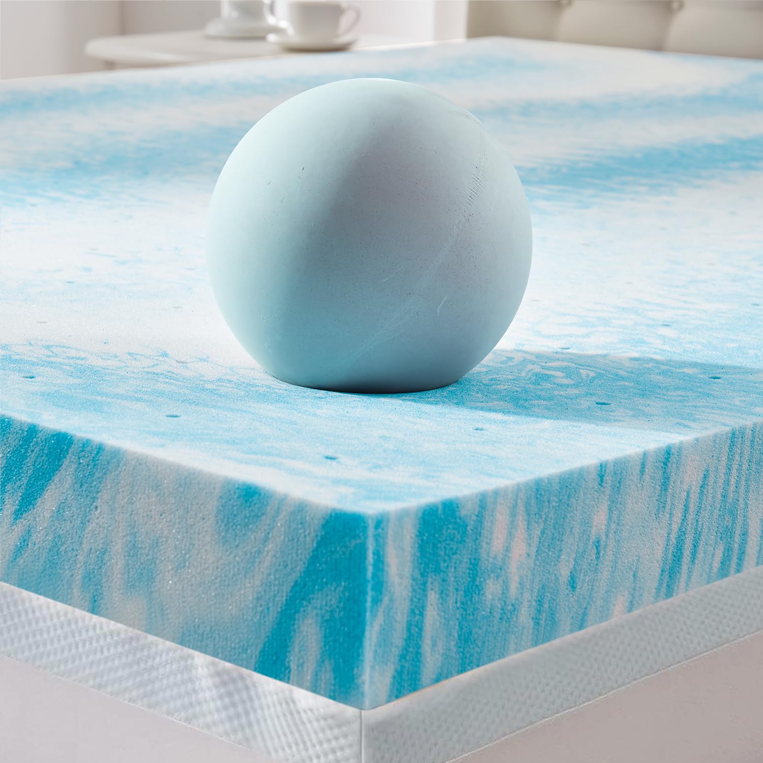 Snapklik.com : 2 Inch Memory Foam Cooling Foam Pad Queen Size Gel ...