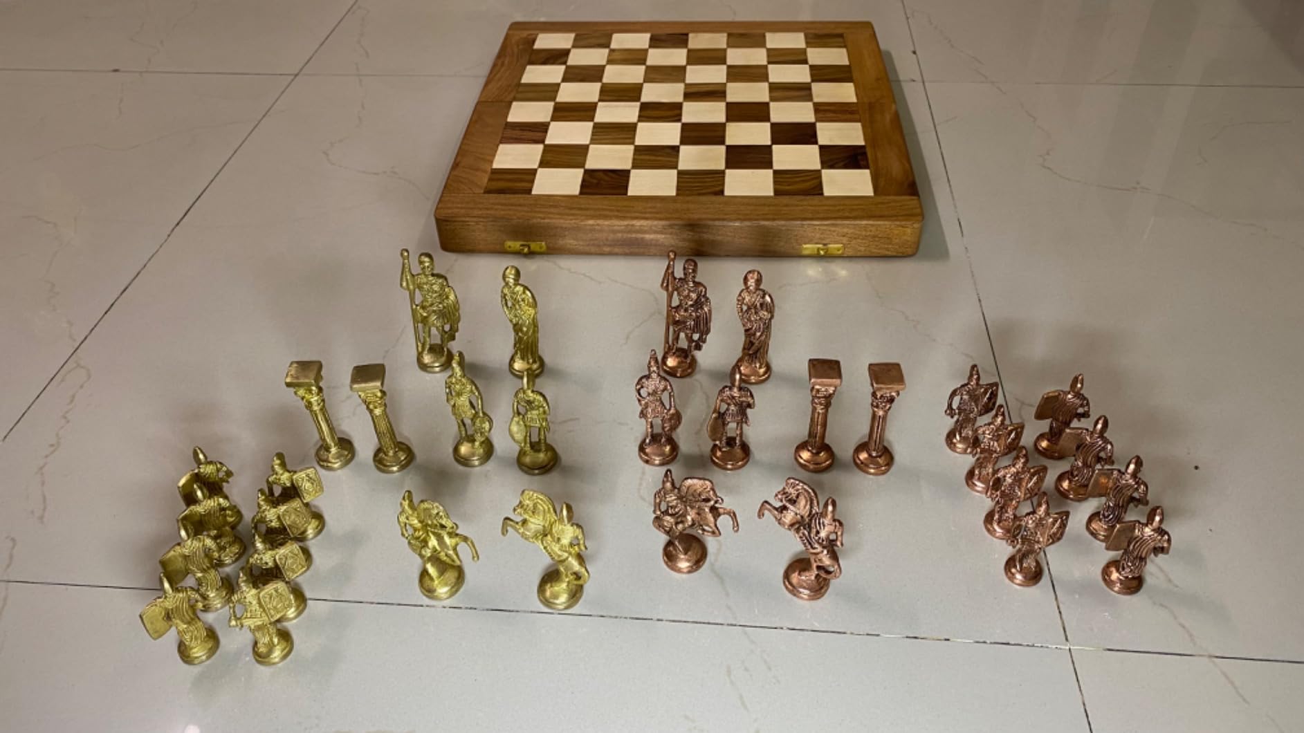 Buy PRIME HOMES Handcrafted Unique Flat Chess Board Made with Indian ...