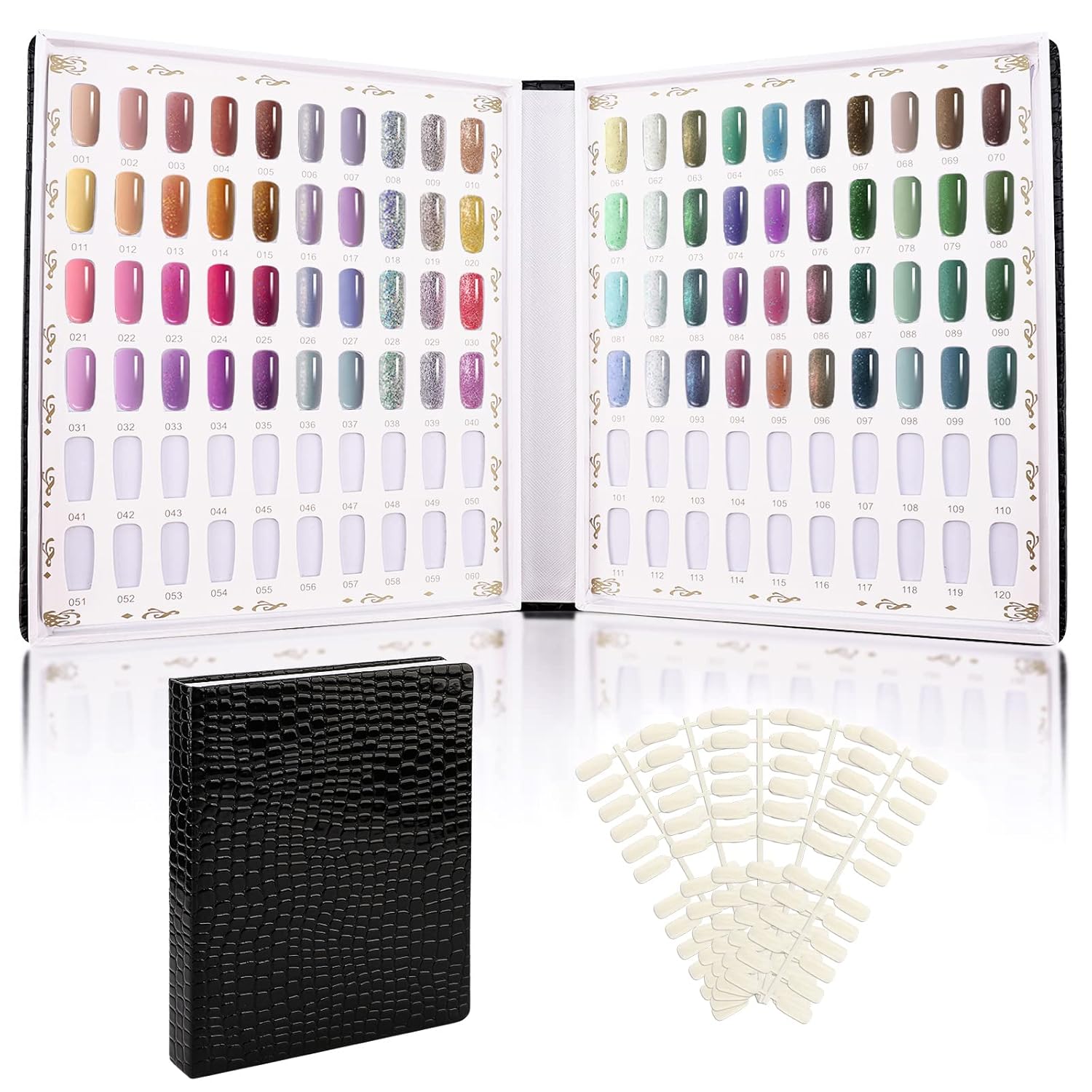 Amazon.com : Segbeauty 120 Colors Sample Nails Display, Nail Gel Polish ...