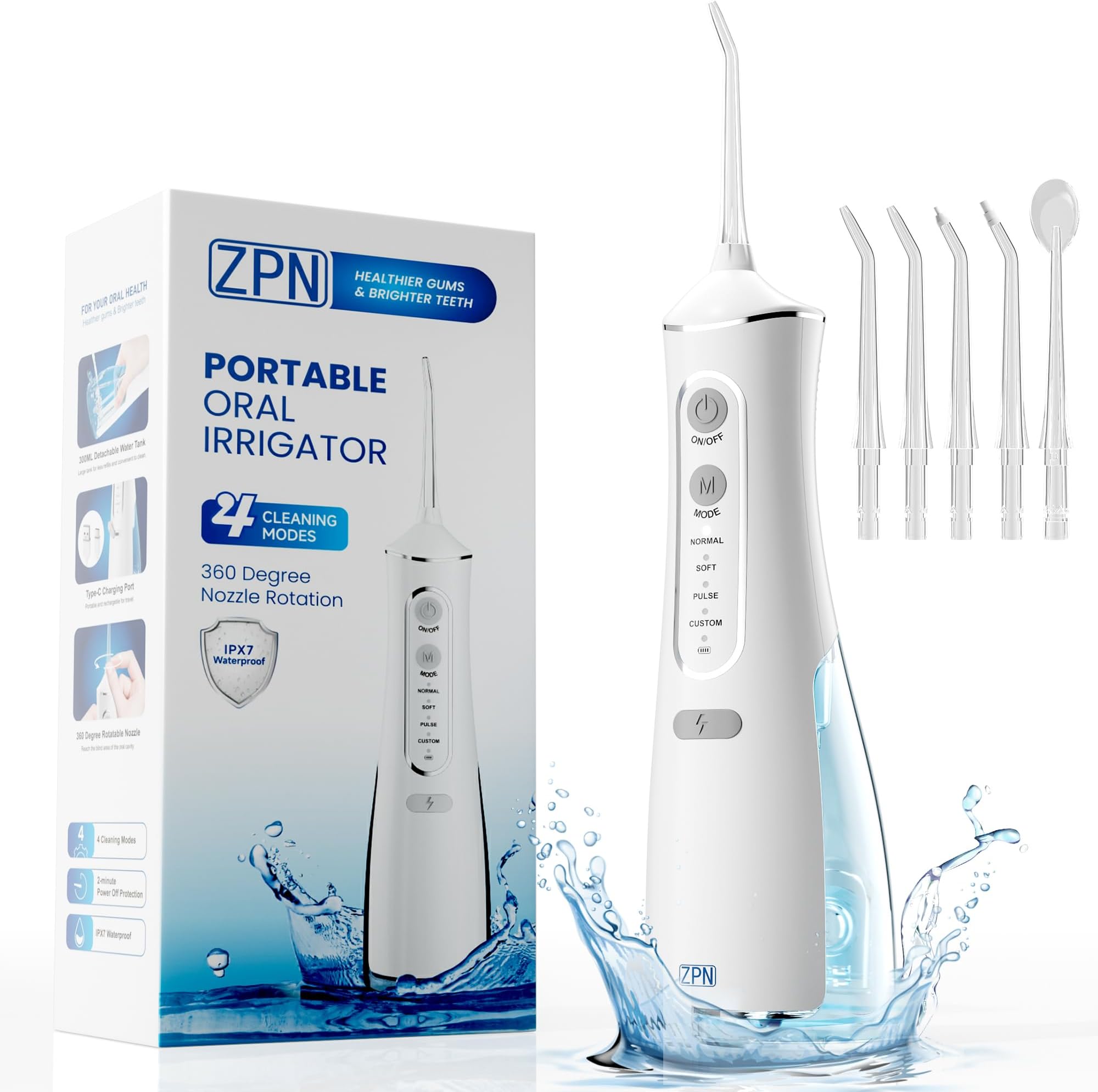 Amazon.com: Water Flosser for Family Use 3 Jet Tips & 3 Toothbrush for ...
