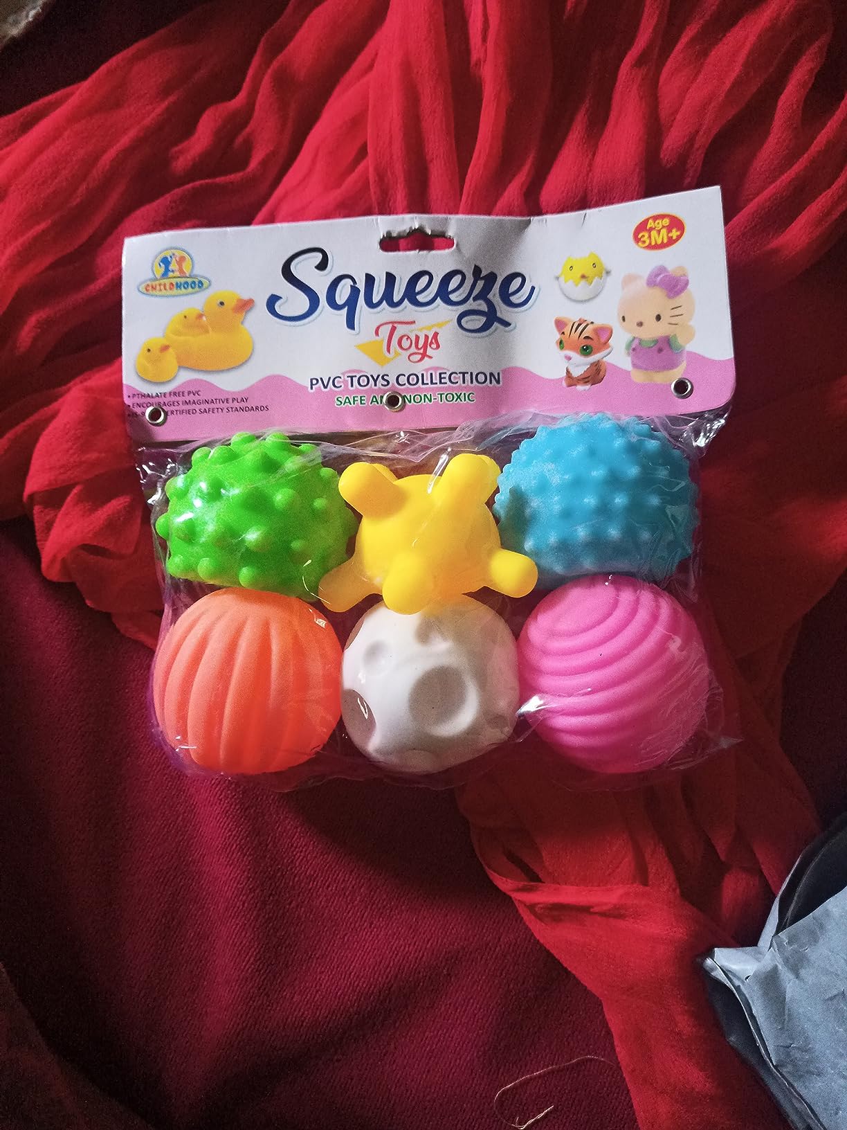 NOVARISA Sensory Balls Toys Pack of 6 | Colourful Squeaky Ball | Soft ...