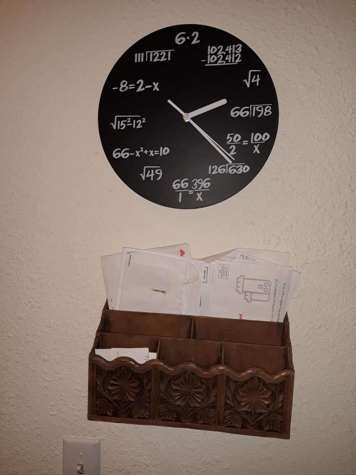 Amazon.com: ARAD Black Mathematical Equations Wall Clock : Home & Kitchen