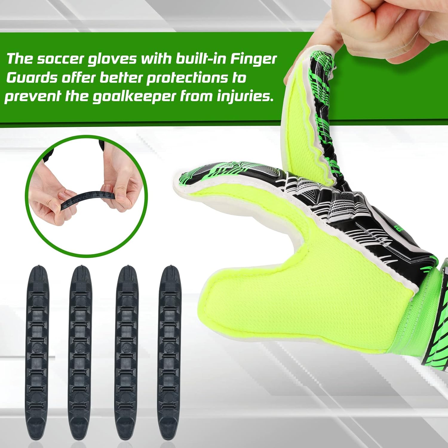 Buy Soccer Goalie Gloves for Kids Gal Youth Goalkeeper Finger Save ...