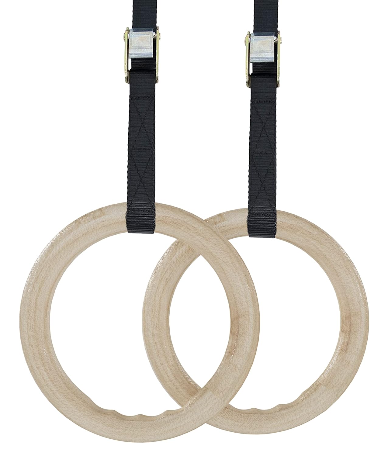 TechHark® Gymnastic ABS Rings with Heavy Duty Adjustable Strap Capacity ...